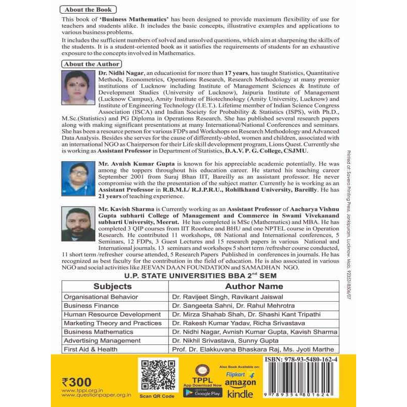 Business Mathematics bba 2 semester second semester