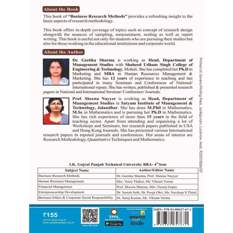 Business Research Methods BBA Fourth semester 4 semester