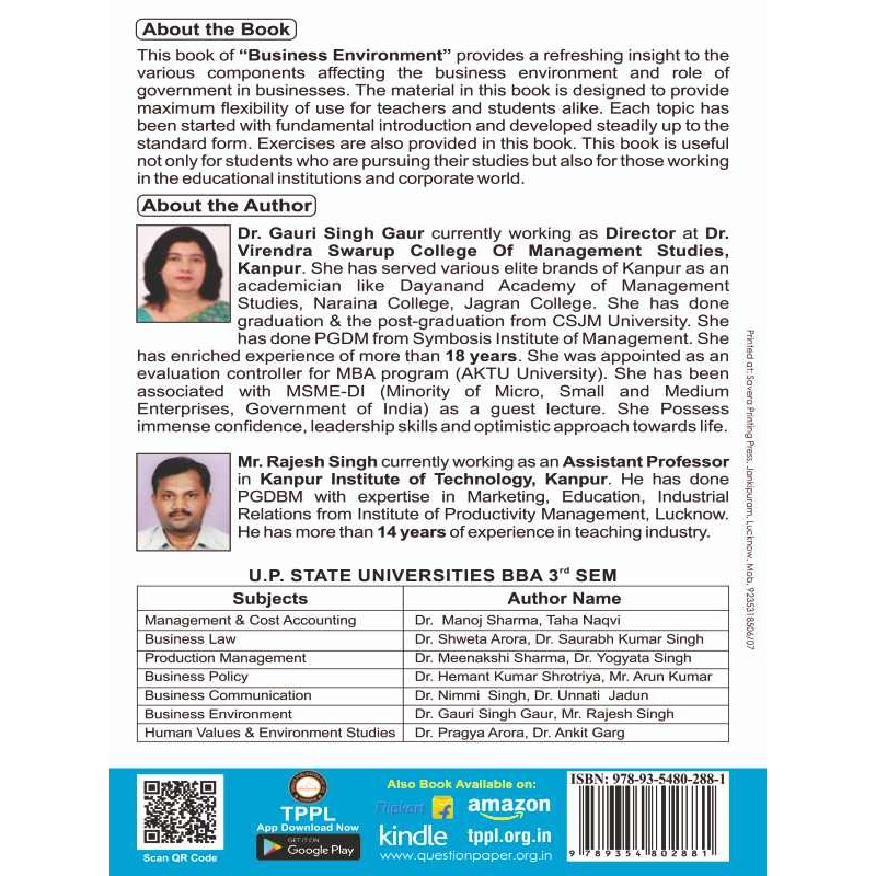 Business Environment BBA 3 semester | Thakur Publication Pvt. Ltd.