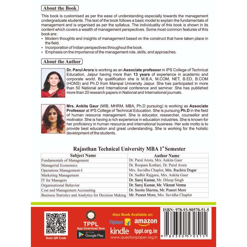 Fundamentals of Management MBA First semester 1st semester