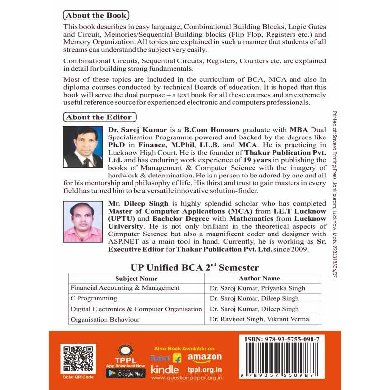 Digital Electronics & Computer Organisation Book BCA 2nd Sem