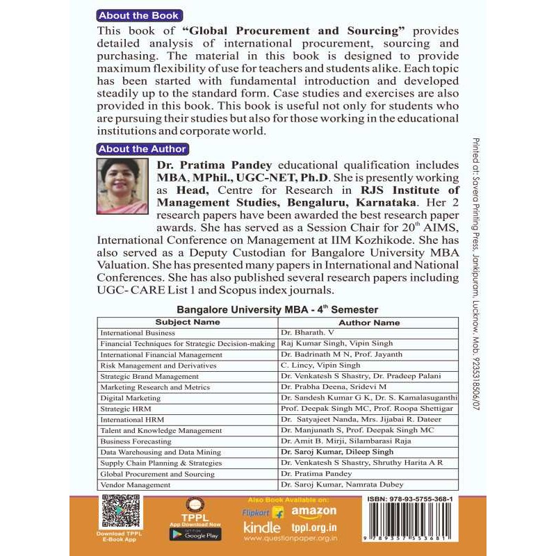 GLOBAL PROCUREMENT AND SOURCING BU MBA 4th Semester