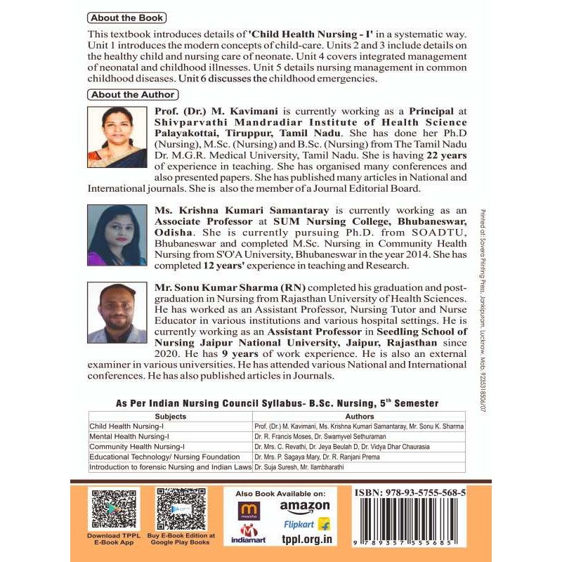 CHILD HEALTH NURSING-I Book B.Sc Nursing 5th Semester