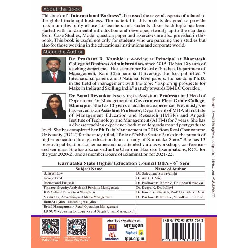 INTERNATIONAL BUSINESS KARNATAKA BBA 6th Sem