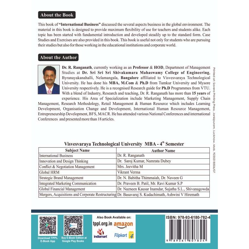 INTERNATIONAL BUSINESS VTU MBA 4TH SEM
