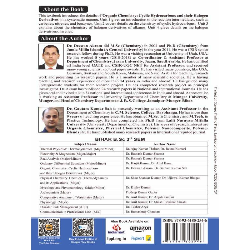 Chemistry paper-I Book B.Sc 3rd Sem Biihar