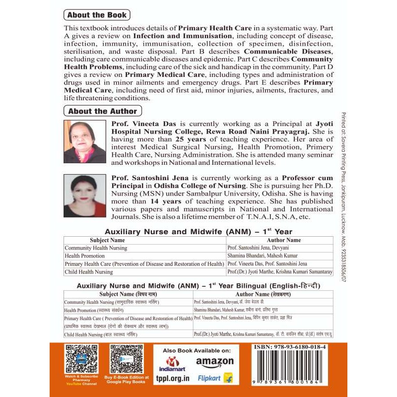 Primary Health Care (Prevention of Disease and Restoration of Health ) ANM 1st Year