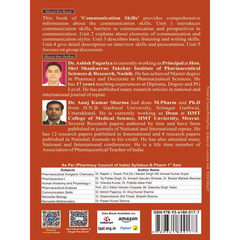 Communication Skill Book B.Pharm 1st Semester