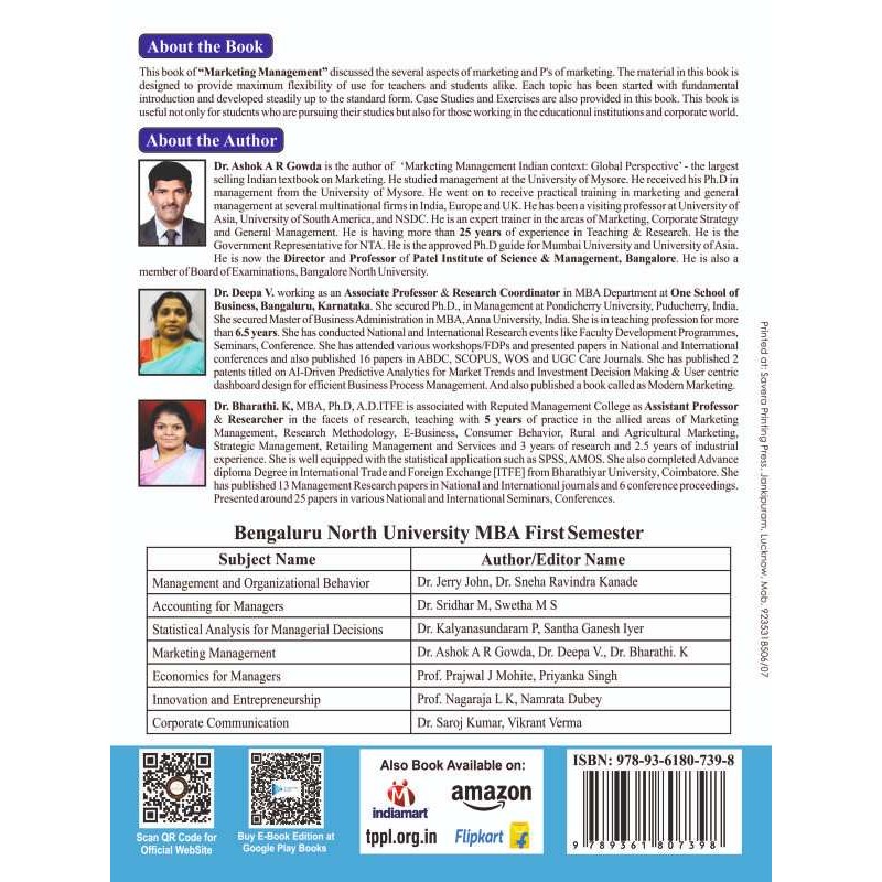 MARKETING MANAGEMENT BNU MBA First Sem