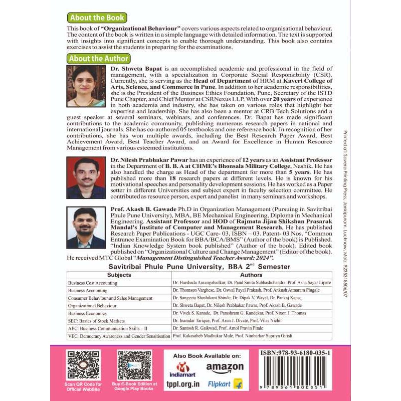 ORGANIZATIONAL BEHAVIOUR BBA Second semester second sem 2nd semester 2nd sem