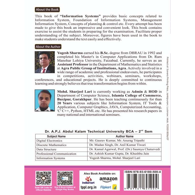 INFORMATION SYSTEMS |AKTU | BCA| SECOND SEM