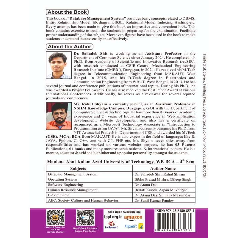 DATABASE MANAGEMENT SYSTEM | MAKAUT | BCA| FOURTH SEM