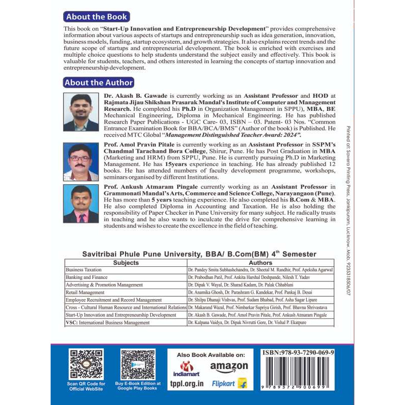 Start-UP Innovation and Enterpreneurship Development (Minor)