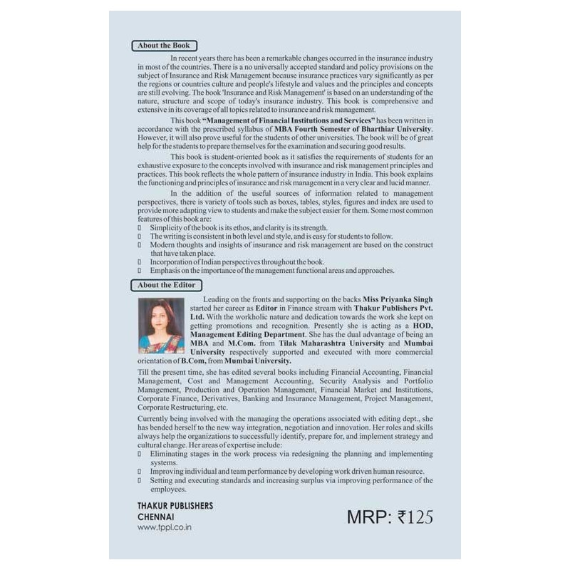 Insurance and Risk Management Book for MBA 4th Semester