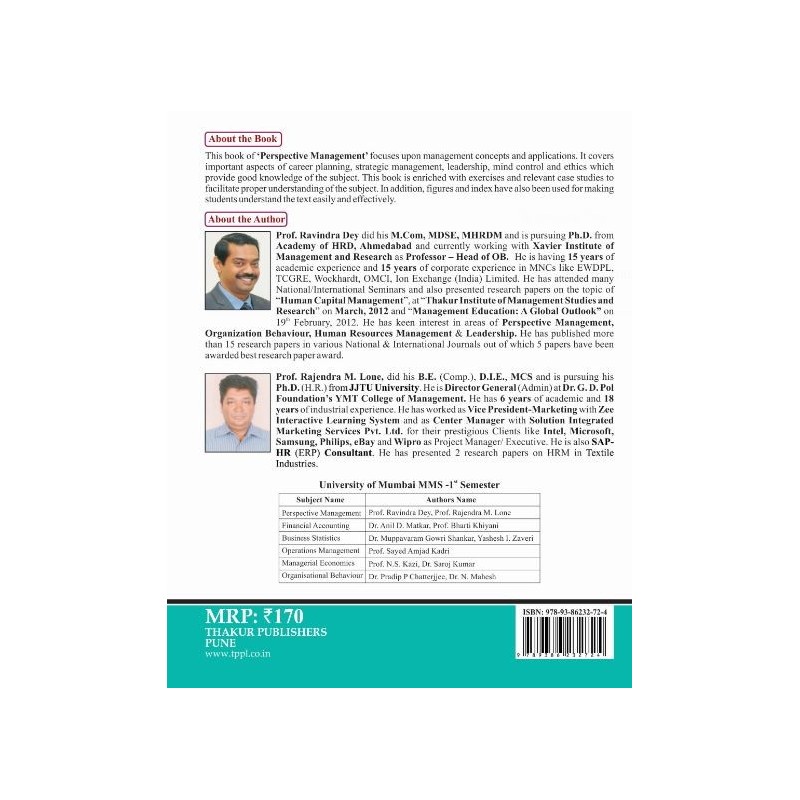 Perspective Management MMS First semester First sem 1st semester 1st sem