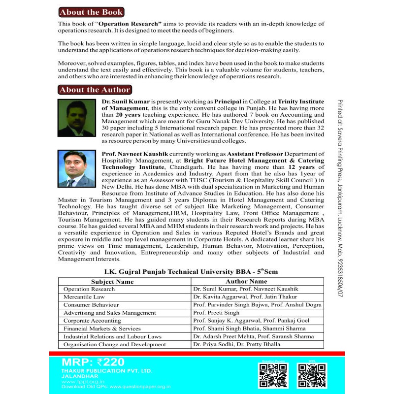 Operation Research BBA Fifth semester Fifth sem 5th semester 5th sem